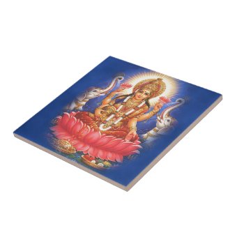 Hindu Goddess Laxmi Devi Mata Ceramic Tile | Zazzle