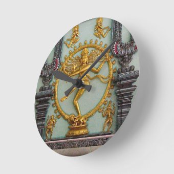 Hindu gods, Shiva Round Clock | Zazzle