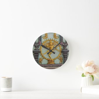 Hindu gods, Shiva Round Clock | Zazzle