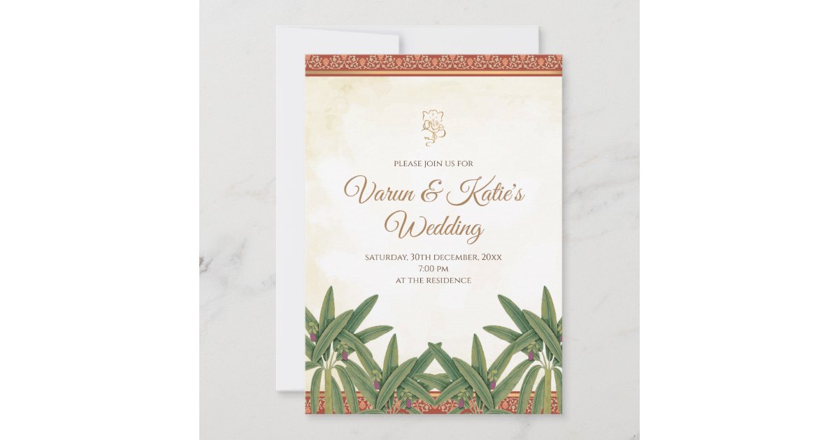 Hindu invitation as Hindu wedding invite | Zazzle