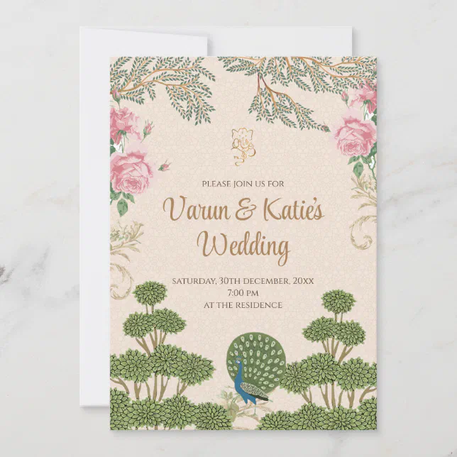 Hindu invitations & Indian Wedding invitation | Zazzle