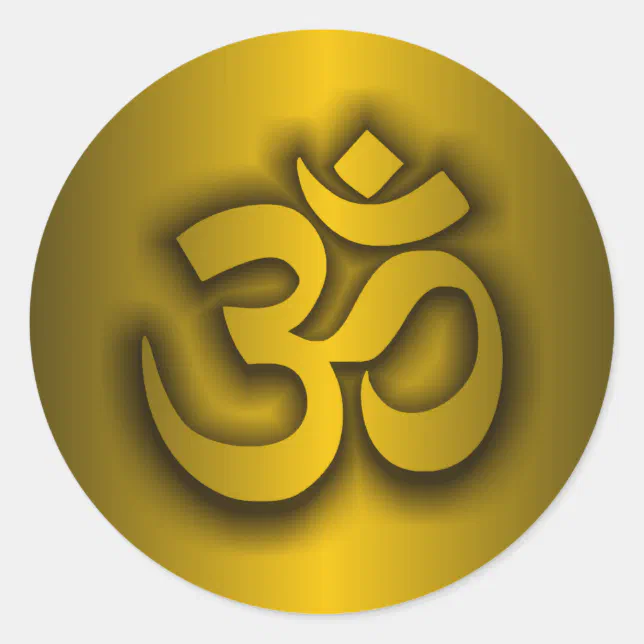 Hindu "Om" Classic Round Sticker | Zazzle