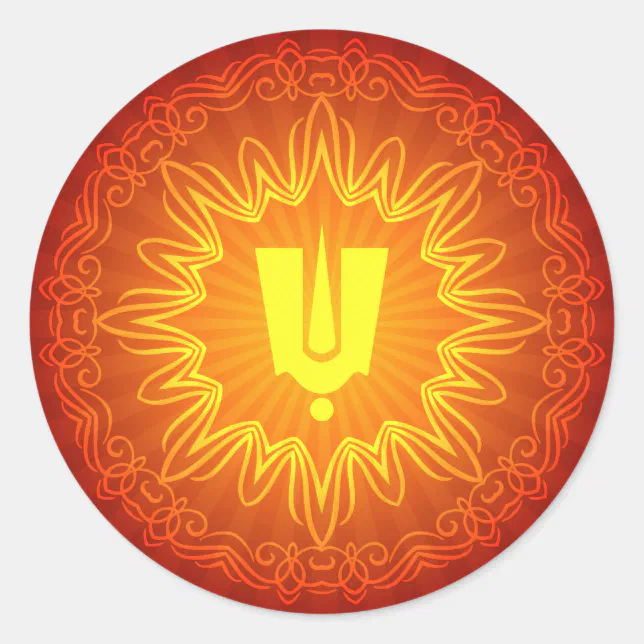 Hindu Tilak Sign Decorative Design Classic Round Sticker | Zazzle