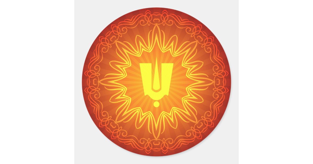 Hindu Tilak Sign Decorative Design Classic Round Sticker | Zazzle
