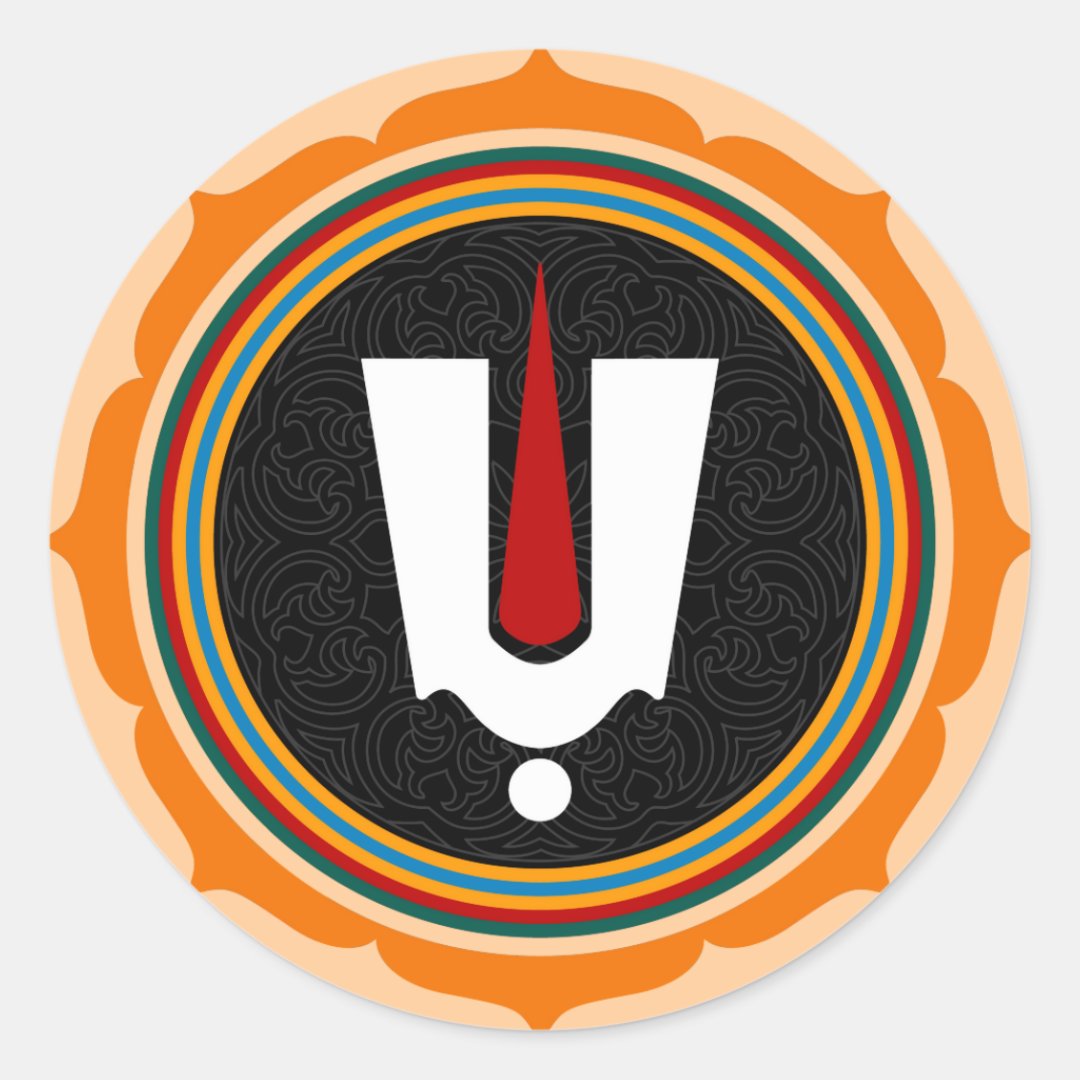 Hindu Tilak Sign - Hindu God Lotus Symbol Classic Round Sticker | Zazzle