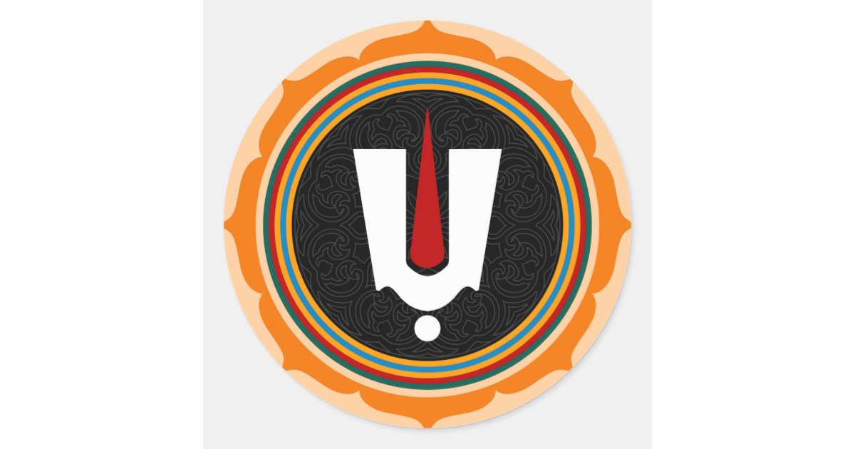Hindu Tilak Sign - Hindu God Lotus Symbol Classic Round Sticker | Zazzle