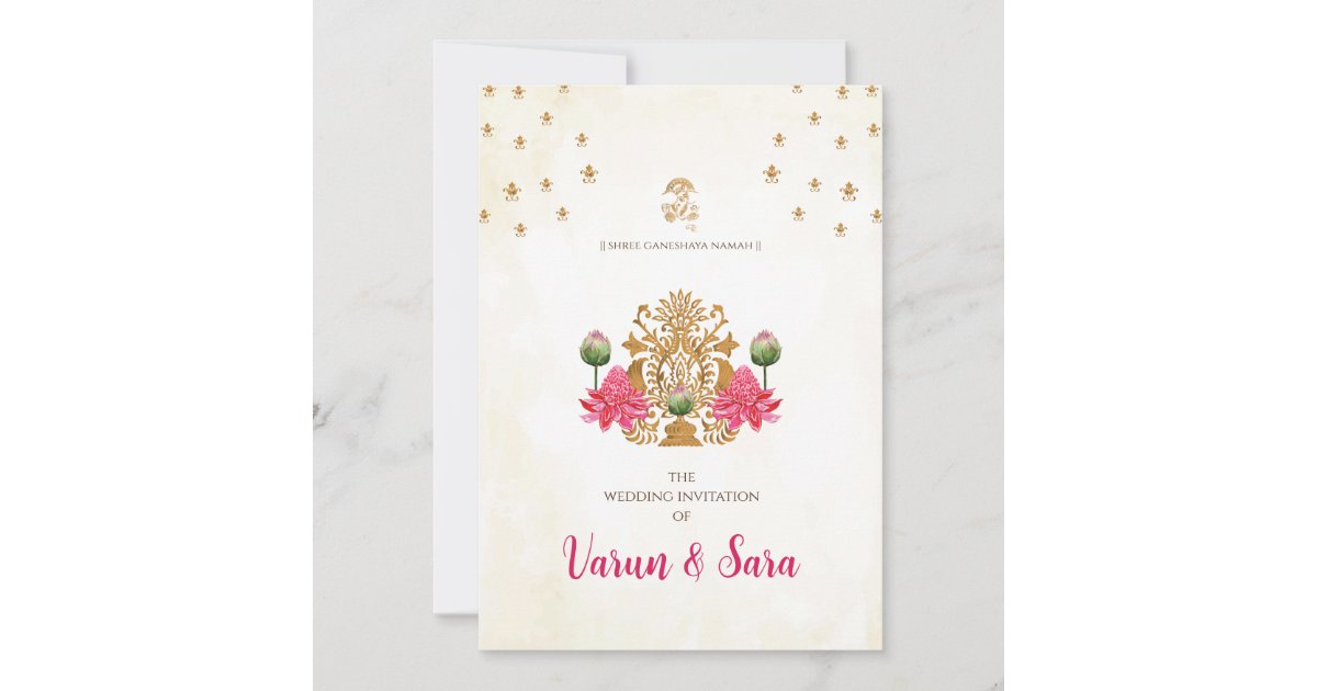 Hindu wedding invitation & Indian invitations | Zazzle
