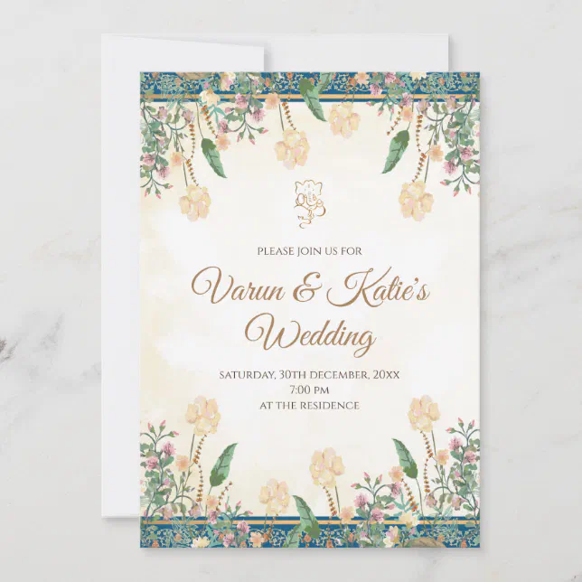 Hindu wedding invite as Hindu invitation | Zazzle