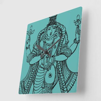 Hinduism: Vishnu Square Wall Clock | Zazzle