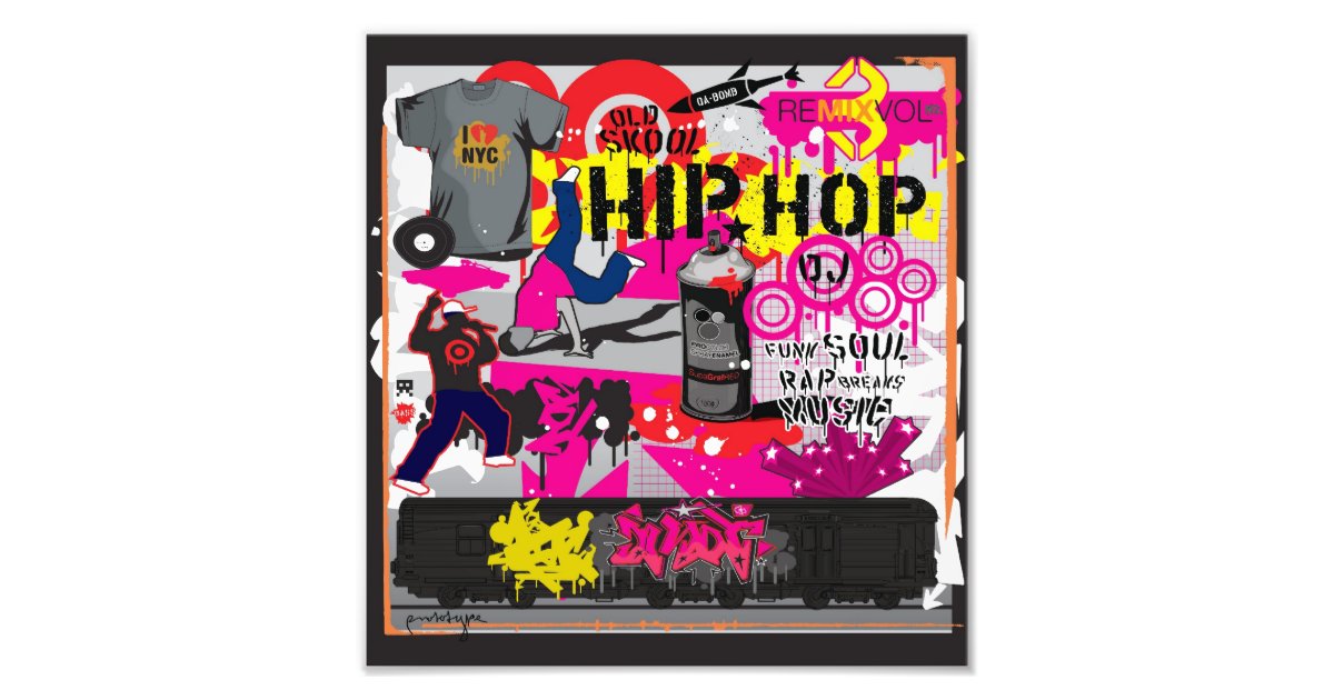 Hip Hop Art Poster | Zazzle