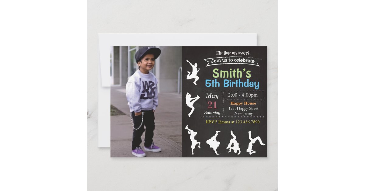 Hip Hop Birthday Invitation | Zazzle