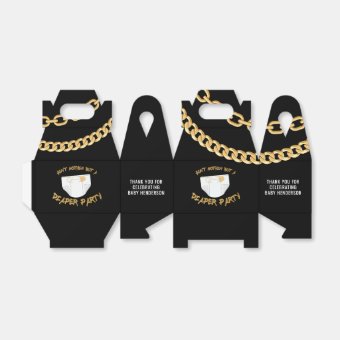 Hip Hop Diaper Party Thank You Favor Boxes | Zazzle