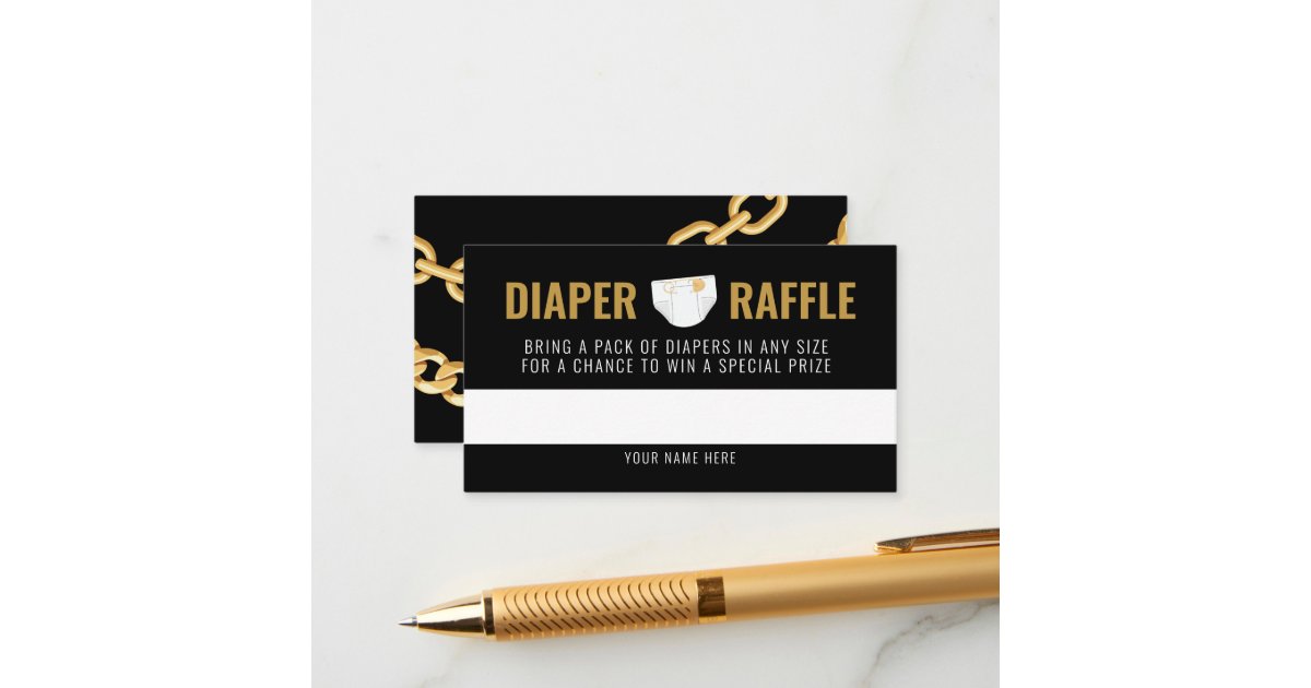 Hip Hop Diaper Raffle Ticket Enclosure Card | Zazzle