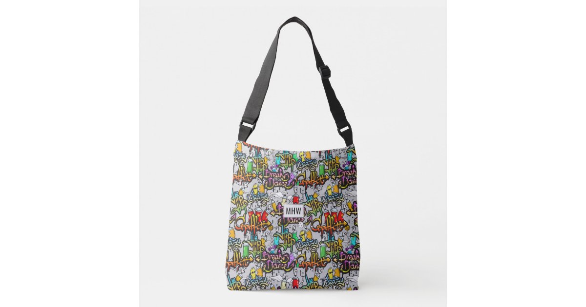 Hip Hop Graffiti custom monogram bags | Zazzle
