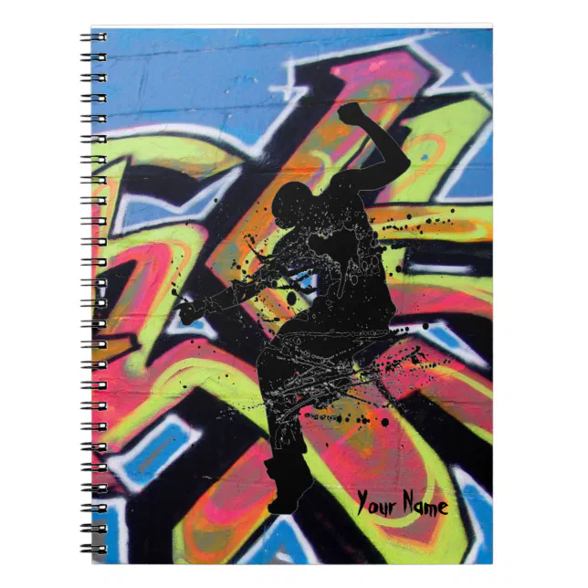 Hip Hop Graffiti Dancer Personalized Notebook | Zazzle