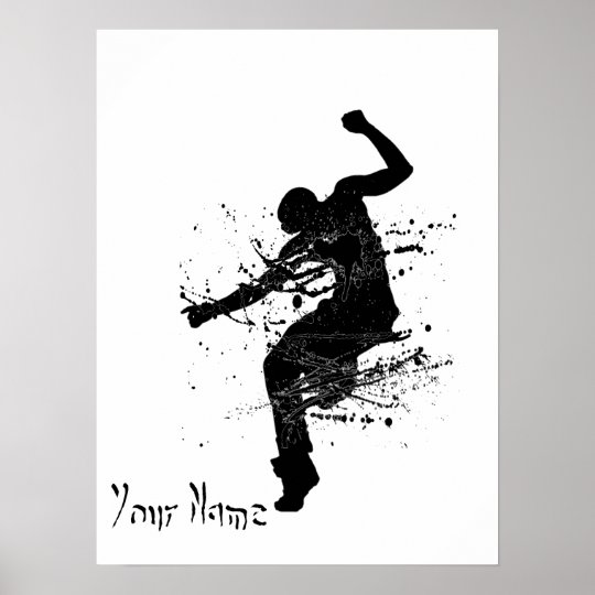 Hip Hop Graffiti Dancer Personalized Poster | Zazzle.com