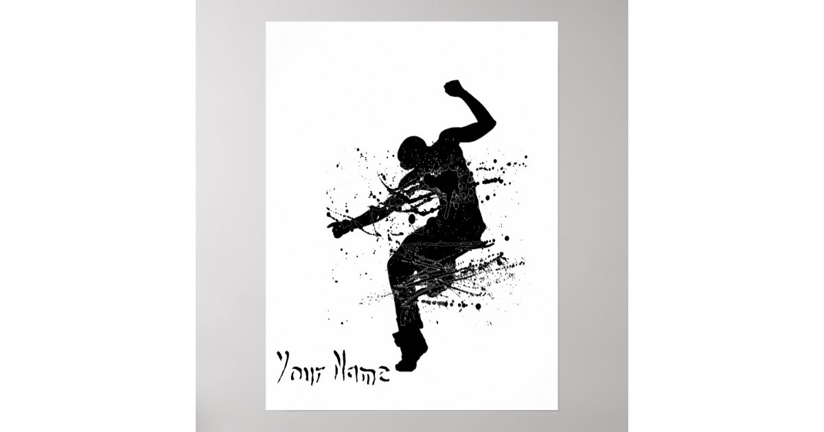 Hip Hop Graffiti Dancer Personalized Poster | Zazzle