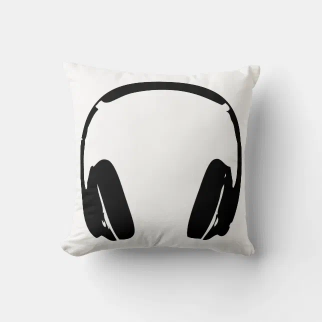 Hip Hop Headphones Decor Throw Pillow | Zazzle