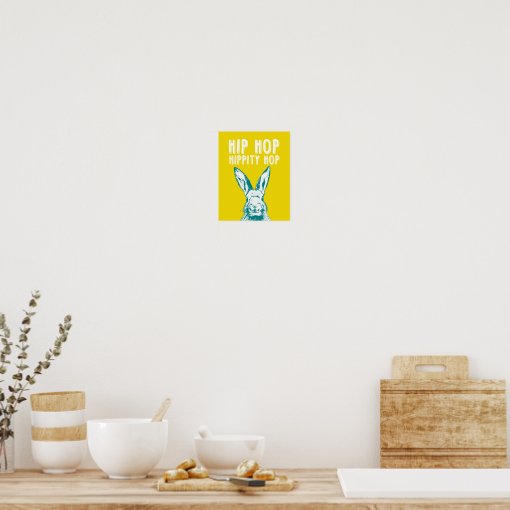 Hip Hop Hippity Hop Rabbit | Poster Art Print 8x10 | Zazzle