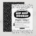 Hip Hop Hooray Birthday, 90s Old School Rap Lyric Invitation | Zazzle