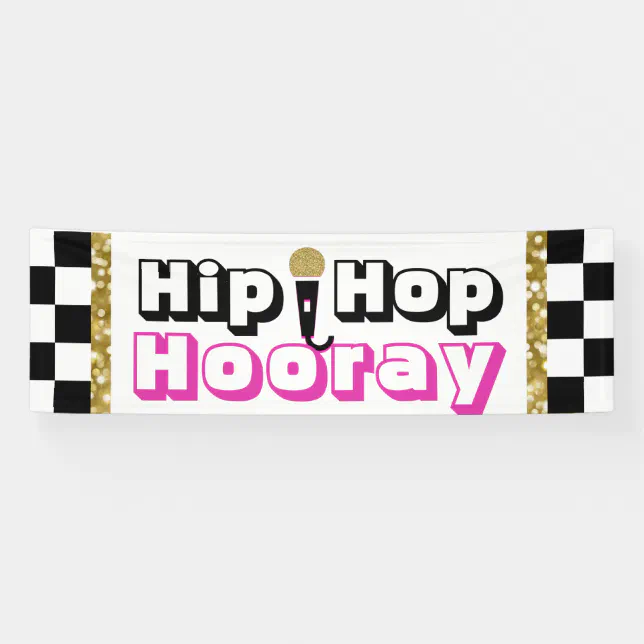 Hip Hop Hooray {Girl} Baby Shower Banner | Zazzle