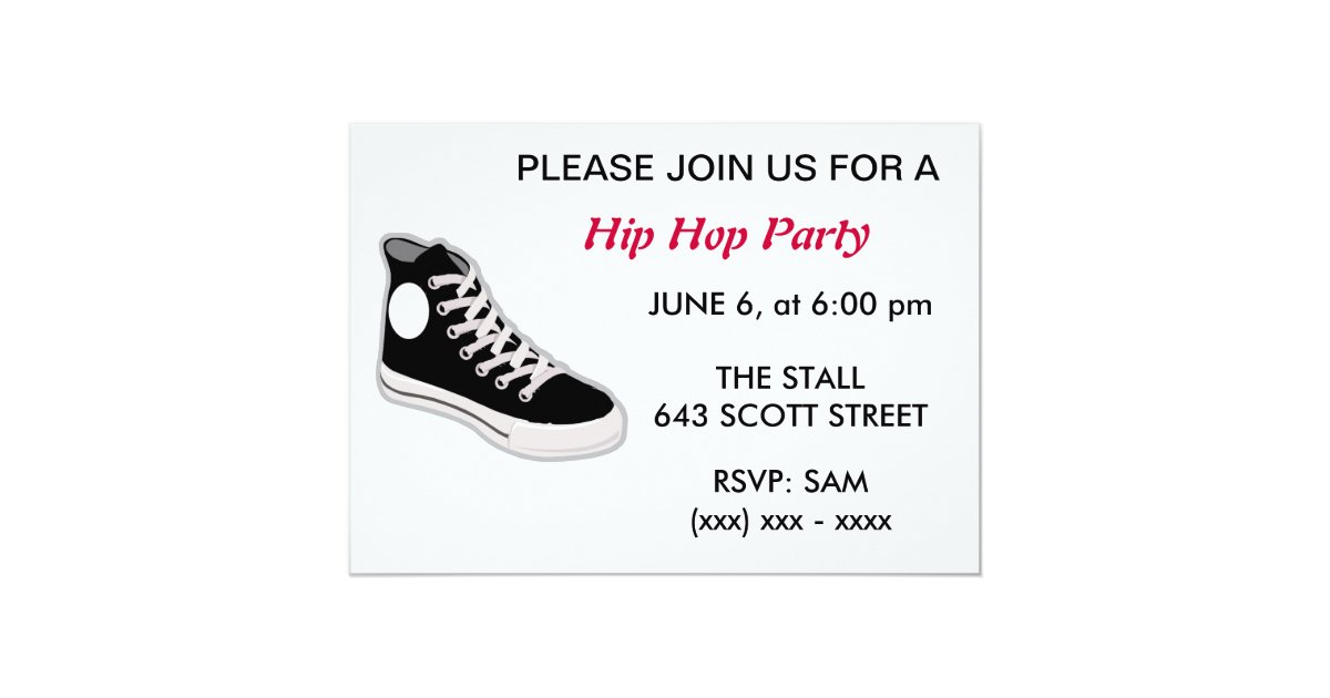 Hip Hop Party Invitation | Zazzle.com