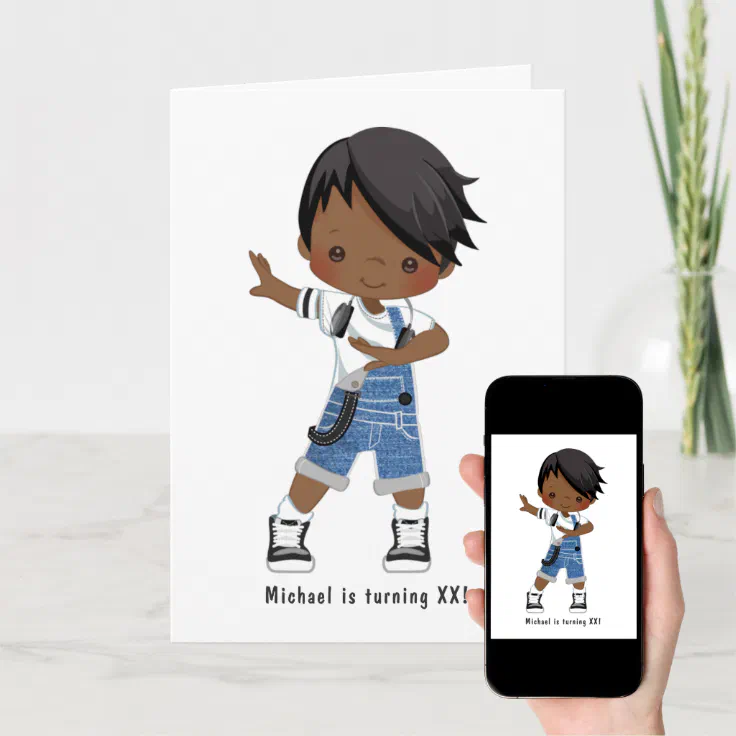 Hip Hop Rap Boy Break Dancer Birthday Party Photo Invitation | Zazzle