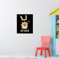 Hip Hopper Funny Bunny Rabbit Pun Dark BG Poster | Zazzle