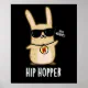 Hip Hopper Funny Bunny Rabbit Pun Dark BG Poster | Zazzle