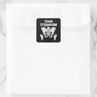 Hip Surgery Recovery Gifts Hippie Hip Replacement Square Sticker | Zazzle