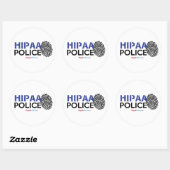 HIPAA Police Classic Round Sticker | Zazzle