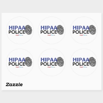 HIPAA Police Classic Round Sticker | Zazzle