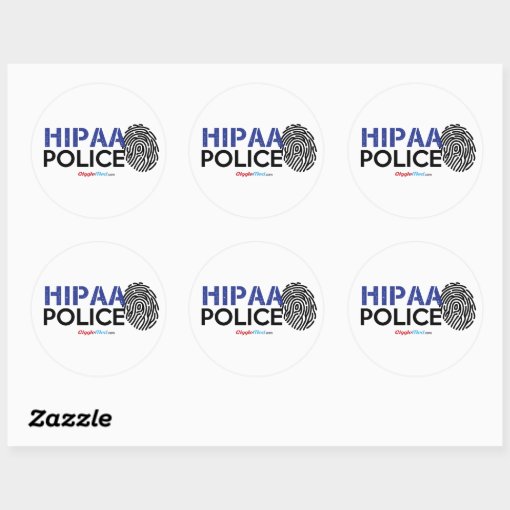 HIPAA Police Classic Round Sticker | Zazzle