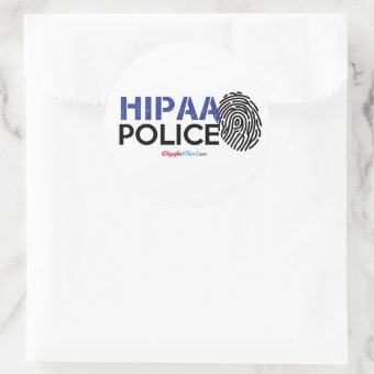 HIPAA Police Classic Round Sticker | Zazzle