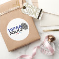HIPAA Police Classic Round Sticker | Zazzle