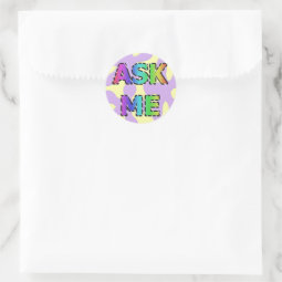 Hippie Ask Me Stickers | Zazzle