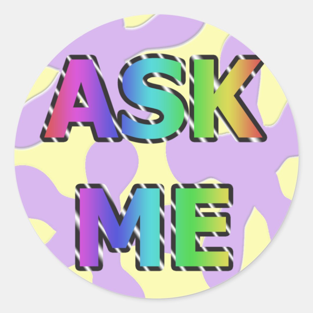 Hippie Ask Me Stickers | Zazzle