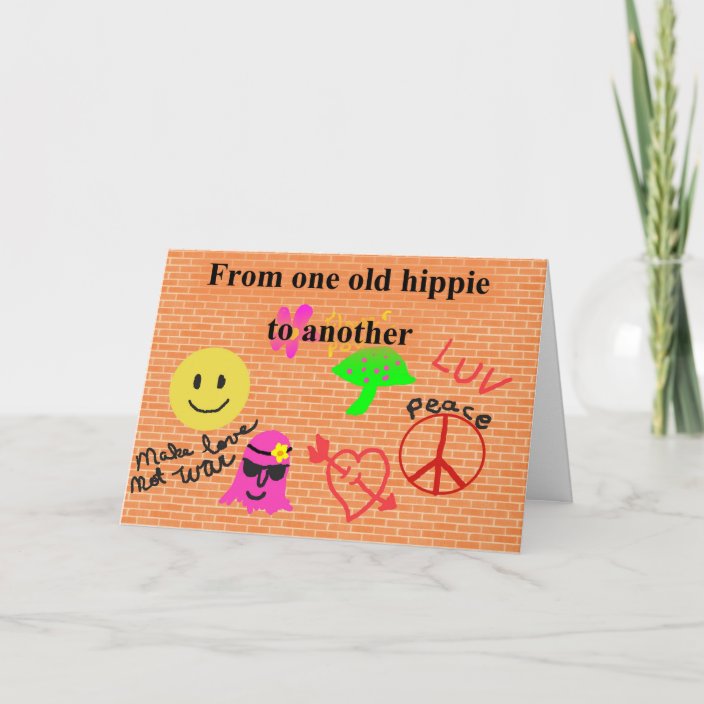Hippie Birthday Card | Zazzle.com