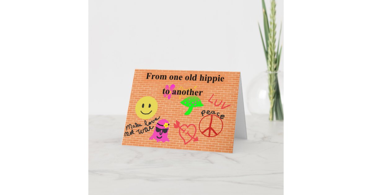 Hippie Birthday Card | Zazzle