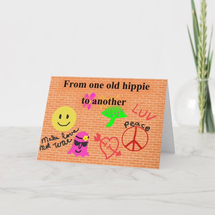Hippie Birthday Card | Zazzle