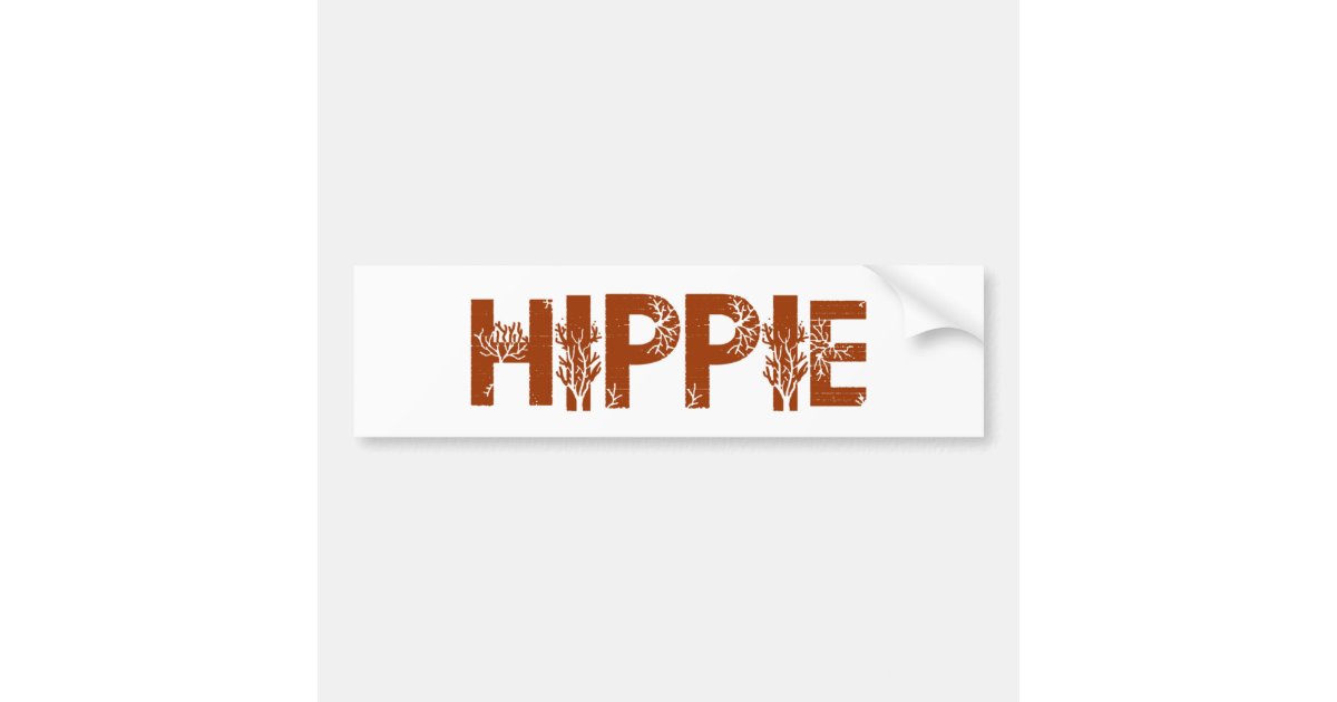 Hippie Bumper Sticker | Zazzle