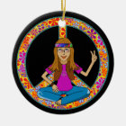 Hippie chick Peace Sign Ornament | Zazzle.com