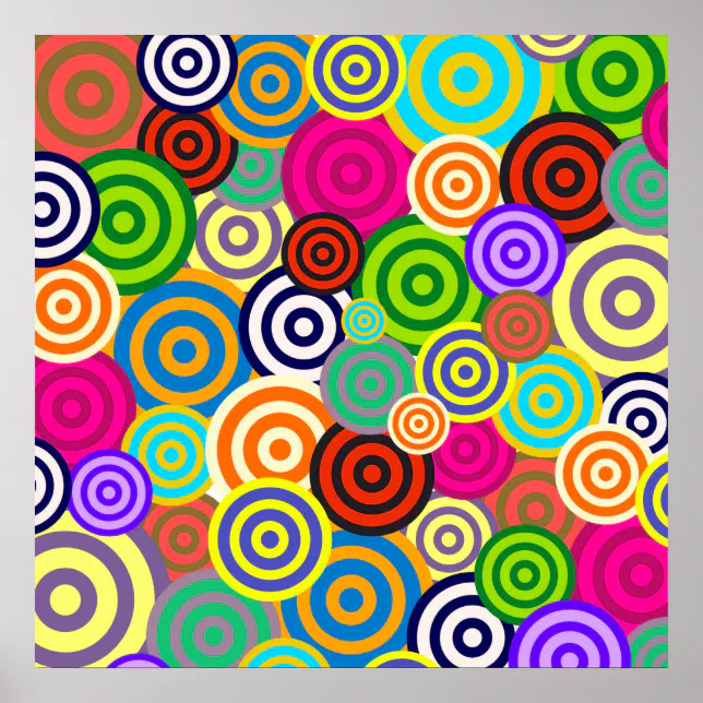 Hippie Circles Poster | Zazzle