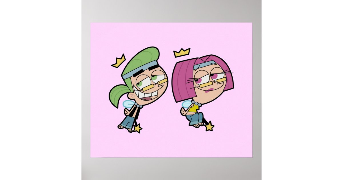 Hippie Cosmo And Wanda Poster | Zazzle