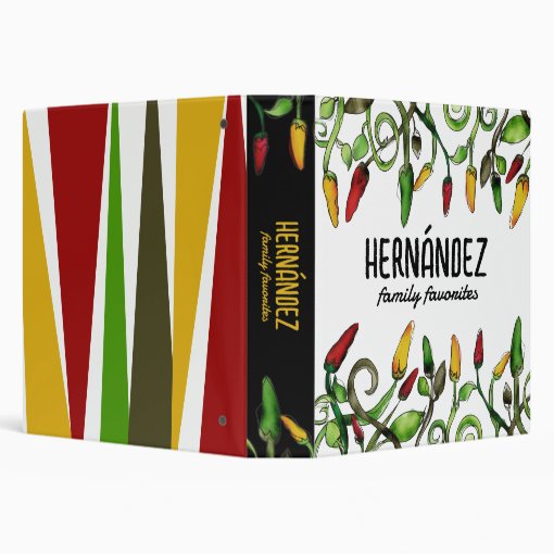 hippie doodle hot chili peppers recipe binder | Zazzle