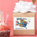 Hippie Fish Rectangular Sticker | Zazzle