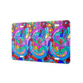 hippie groovy peace and love license plate | Zazzle