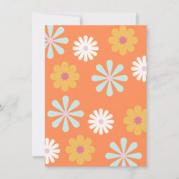 Hippie Groovy Sun Flower Power Birthday Party Invitation | Zazzle