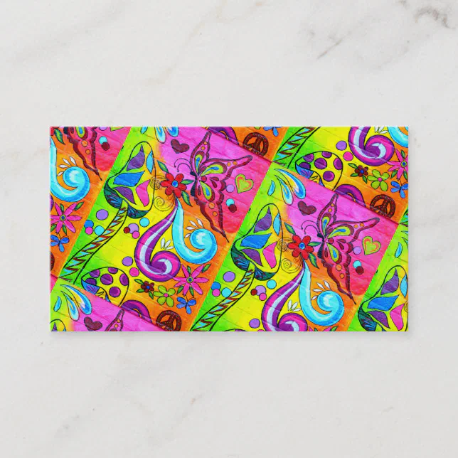 Hippie Magic Mushroom Business Card | Zazzle