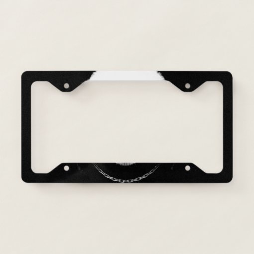 Hippie panda license plate frame | Zazzle